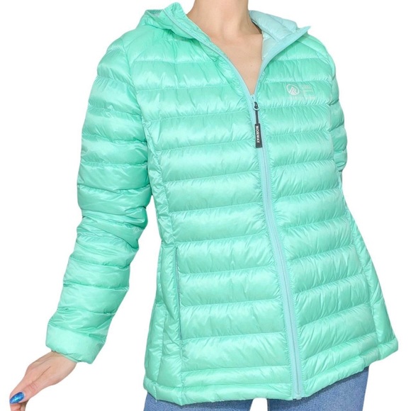 ROKK | Jackets & Coats | Auquamarine Turquoise Puffer Jacket By Rokk ...